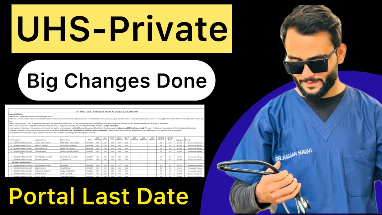 Made Big changes/UHS private last date of Admission/important ...