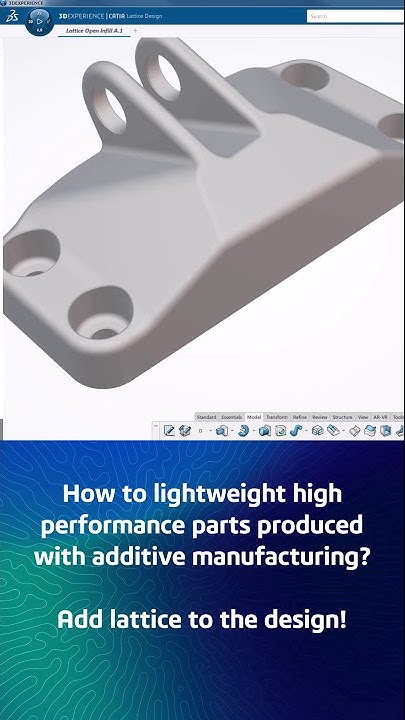 Design lattice structures in high performance parts with CATIA - YouTube