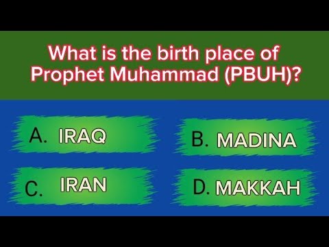 What is the birthplace of Prophet Muhammad (PBUH)? Islamic MCQs and ...