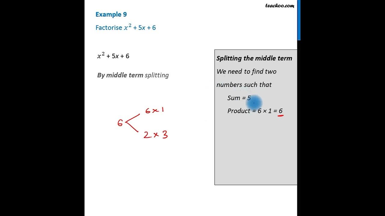 example-9-part-2-factorise-x-2-5x-6-chapter-12-class-8
