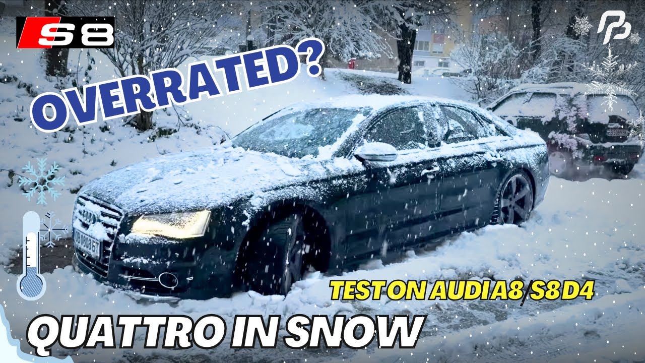 Audi A8/S8 D4 QUATTRO All Wheel Drive System Fresh Snow Test | КАК СЕ ...