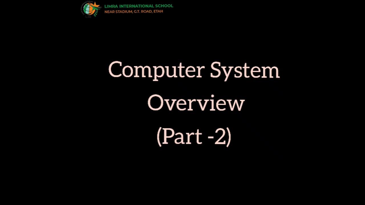 Class 11 | Computer Science With Python | Chapter-1 | Computer System ...