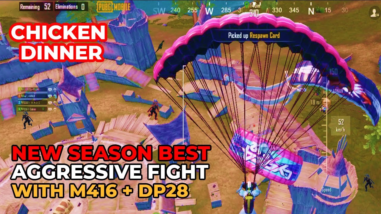 Wow😍 PUBG NEW SEASON BEST AGGRESSIVE FIGHT with M416+DP28🔥 Klocko ...