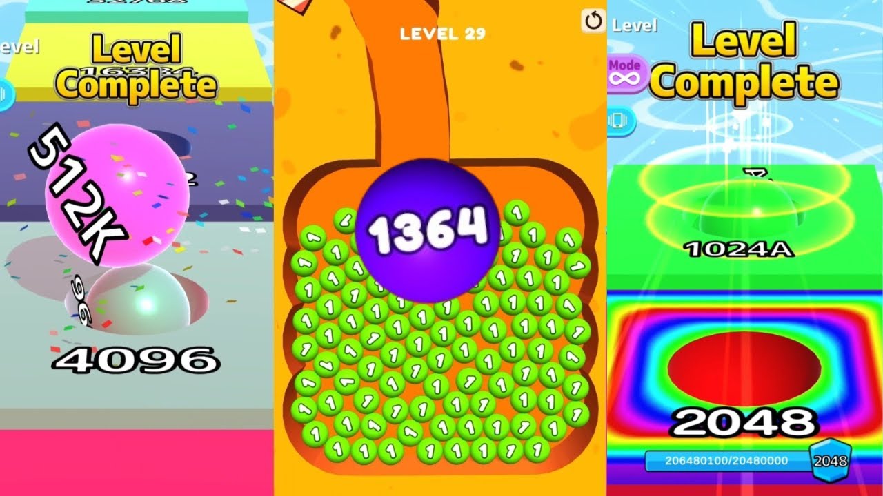 Satisfying Games Collection Ball Merge 2048 vs Ball Run 2048 Ball Run ...