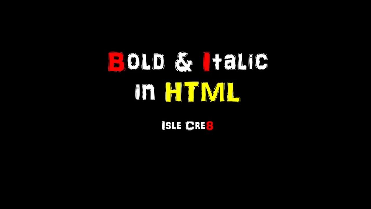 Lesson 3 - HTML With Bold, Italic and Break Tags - YouTube