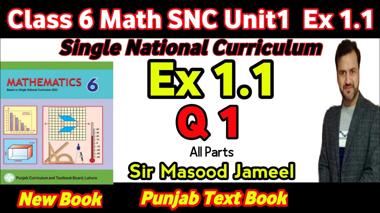 Class 6 Math SNC Exercise 1.1 Q 1|| Grade 6 Math New Book Ex 1.1 Q 1 ...