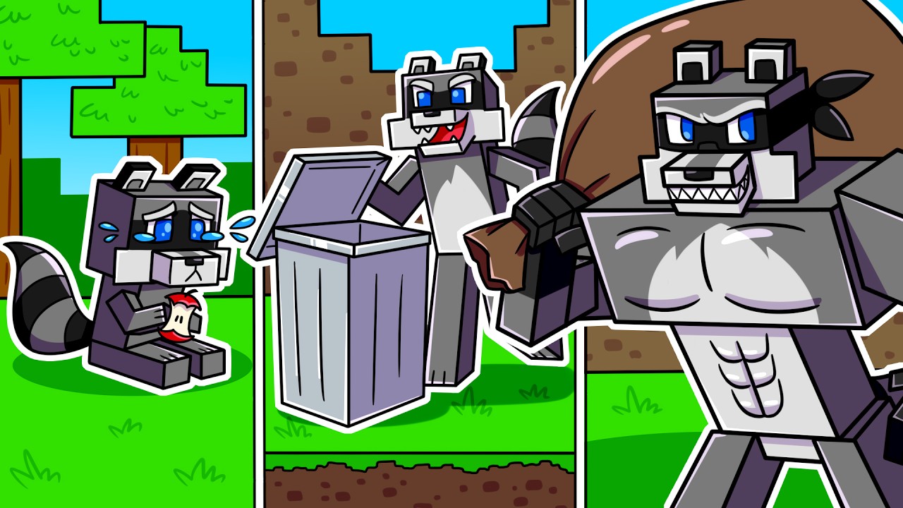 I Survived 100 DAYS as a TRASH PANDA in HARDCORE Minecraft! - YouTube