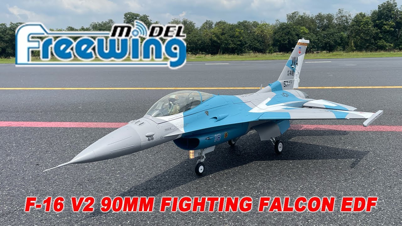Freewing F 16 V2 90mm #freewing #f16 - YouTube