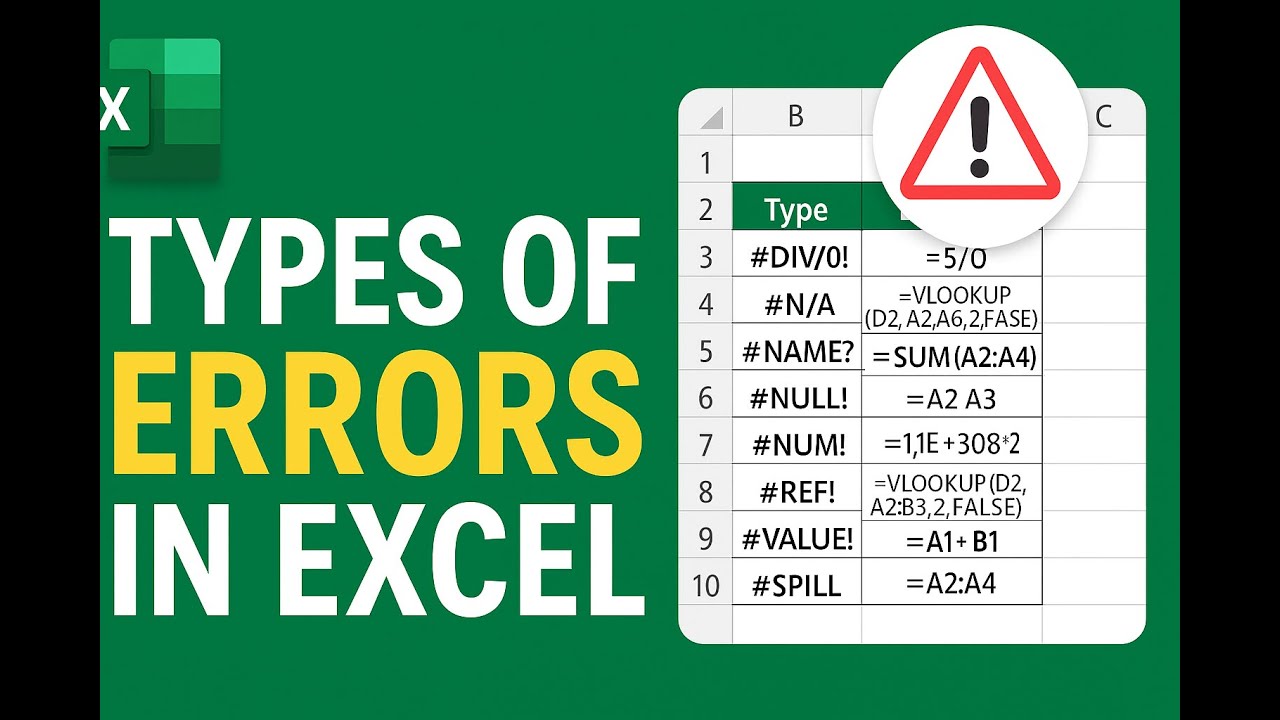 Top Excel Errors You MUST Know & How to Fix Them! - YouTube