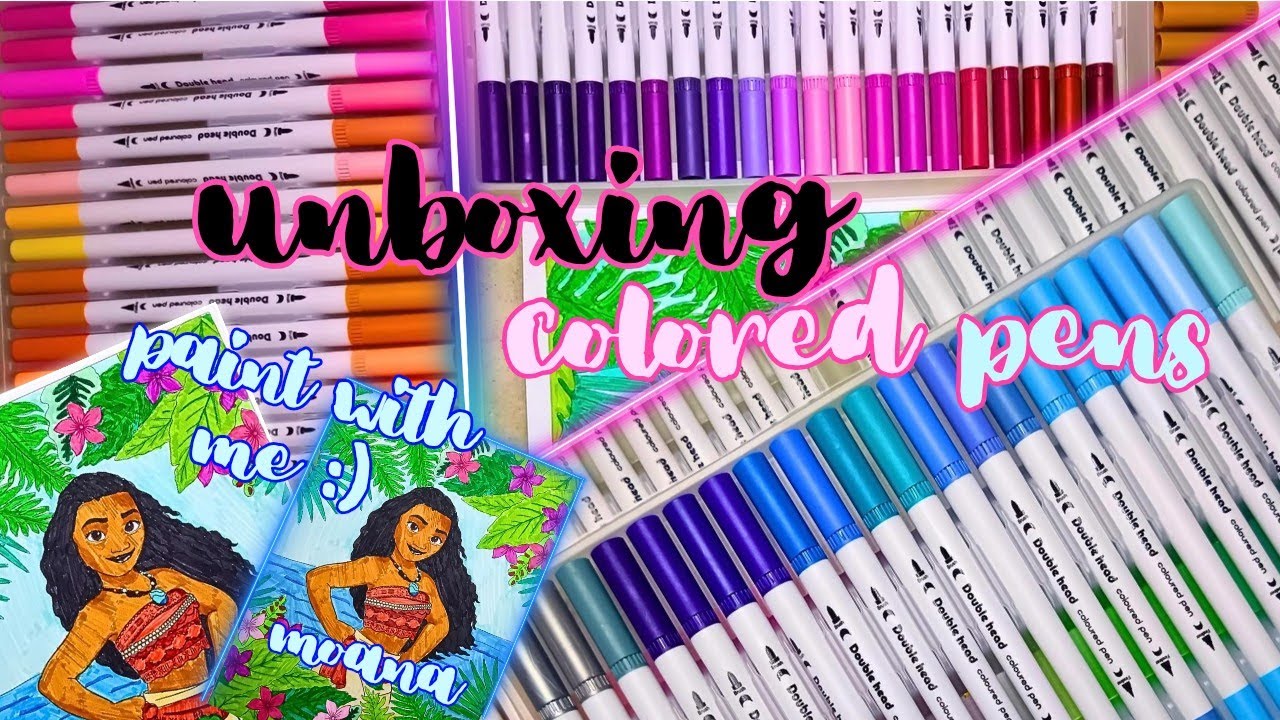 🌈 UNBOXING NEW COLORED PENS | Painting with Gamer Emo - YouTube