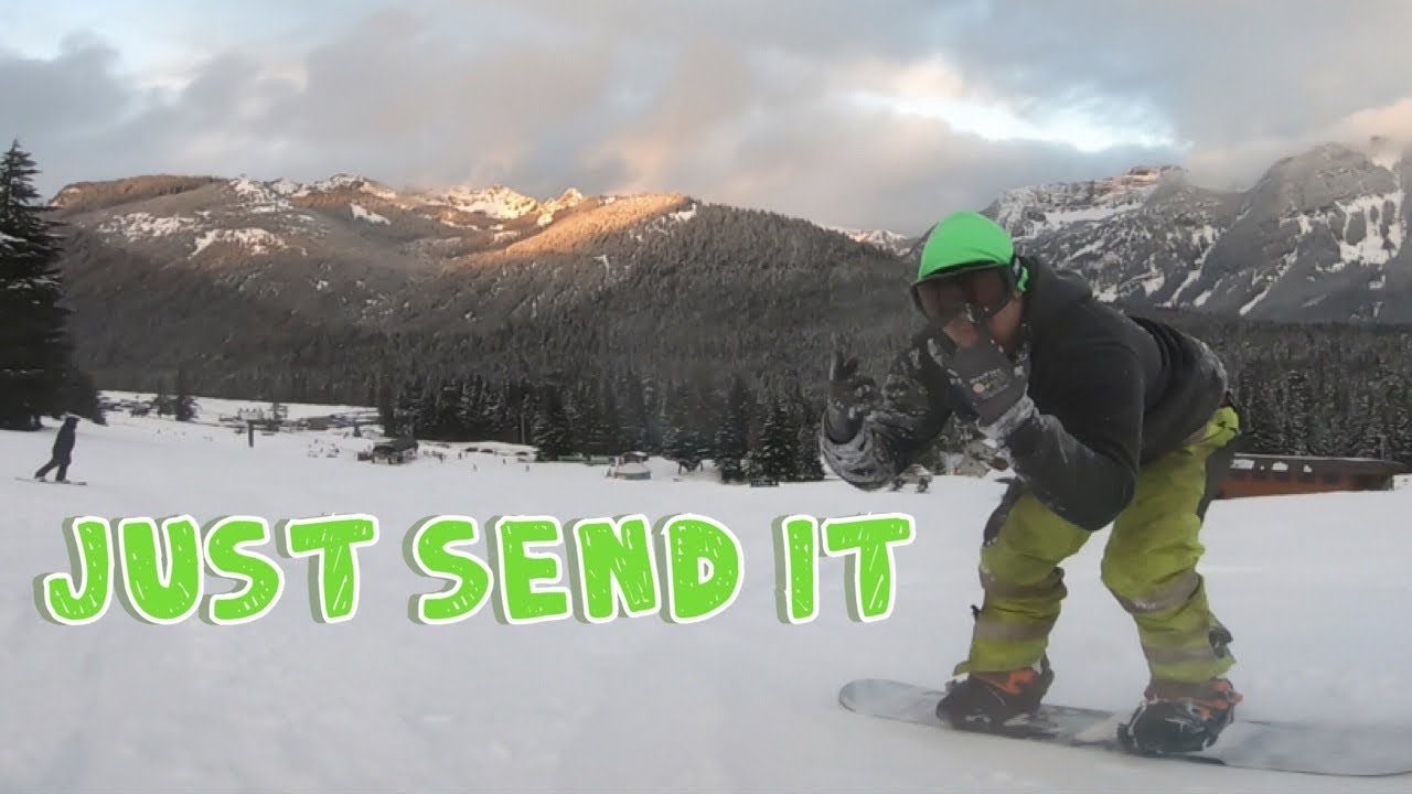 Snowboarding At Snoqualmie night sesh — Send It pandemic style - YouTube