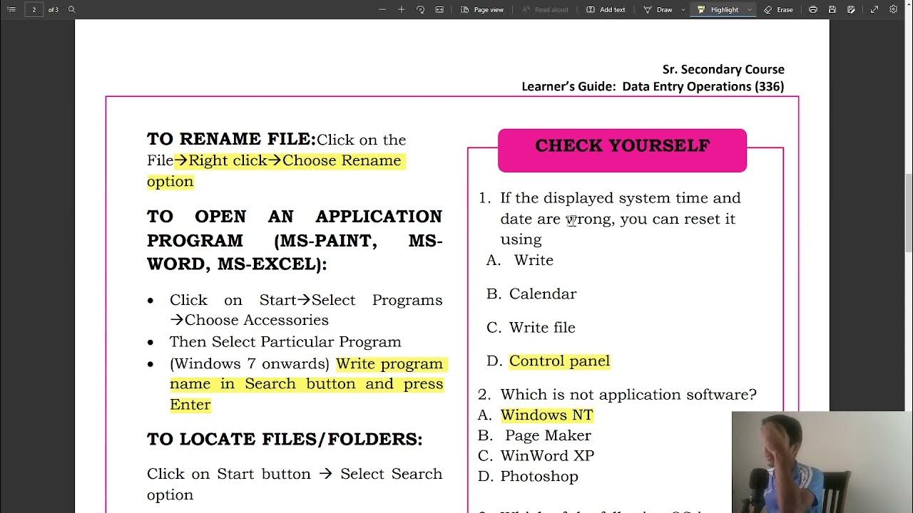 Lesson 2 - Learners Guide - Operating System - YouTube