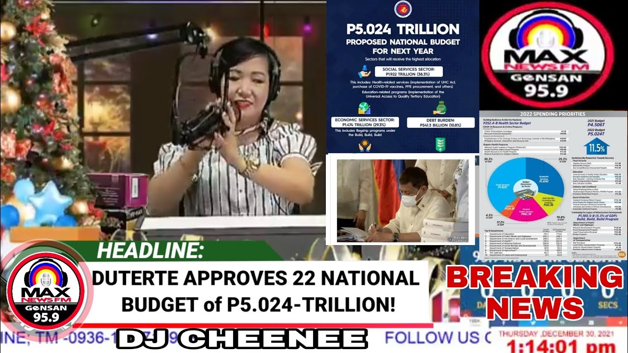 HEADLINE: DUTERTE APPROVES 2022 NATIONAL BUDGET of P5.024-TRILLION ...