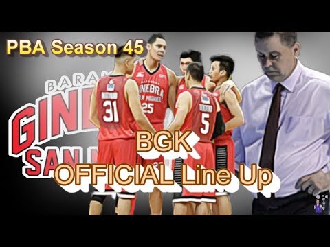 PBA 45th season - Barangay Ginebra Gin Kings Official Line Up - YouTube