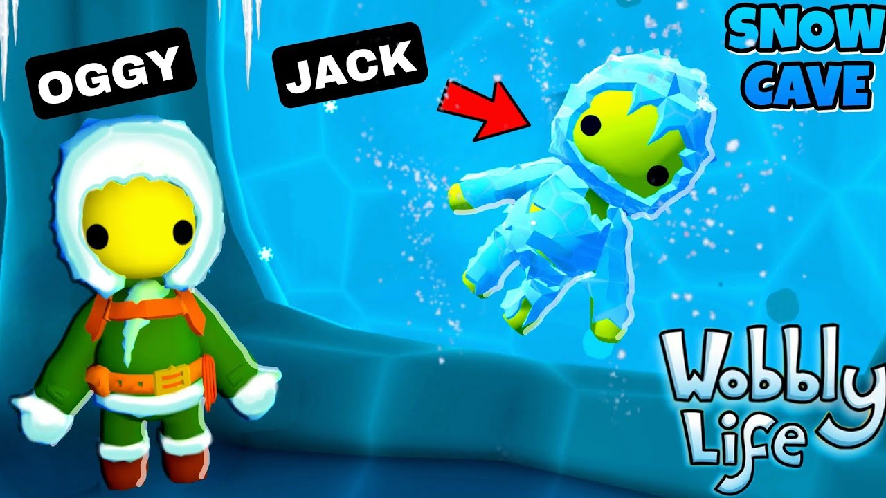 OGGY DECIDED TO SAVE 🥶FROZEN HUMAN IN CAVE! (WOBBLY LIFE) - YouTube