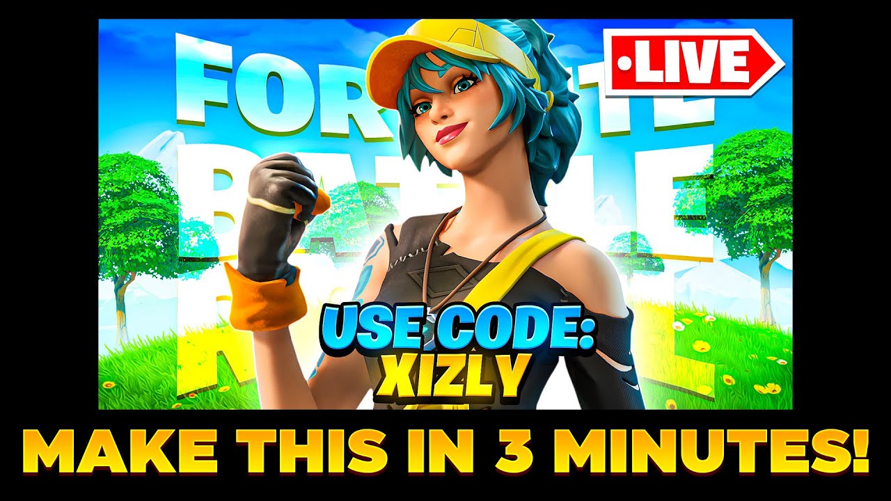 How to Make Fortnite Thumbnail Easily! Speed art - YouTube
