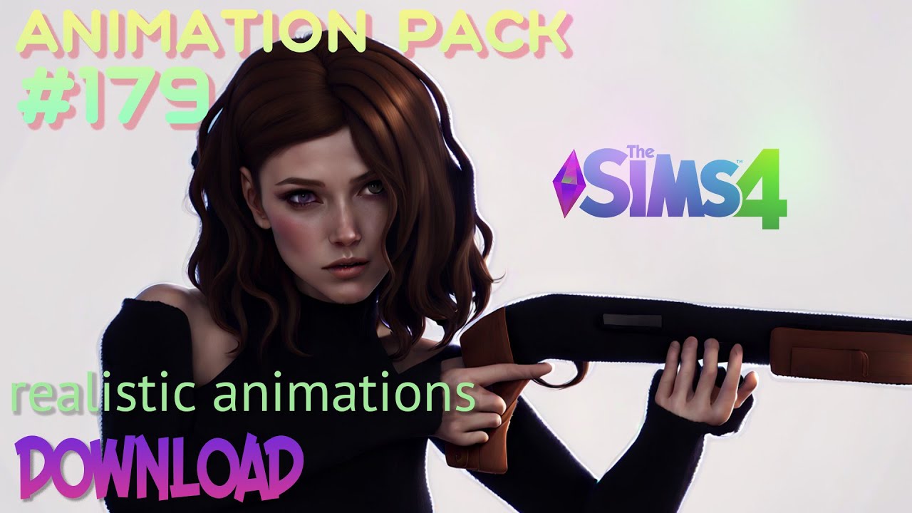 The Sims 4 Animation Pack 179 (DOWNLOAD) WITH RIFLE, GUN, RUN, SHOTGUN ...