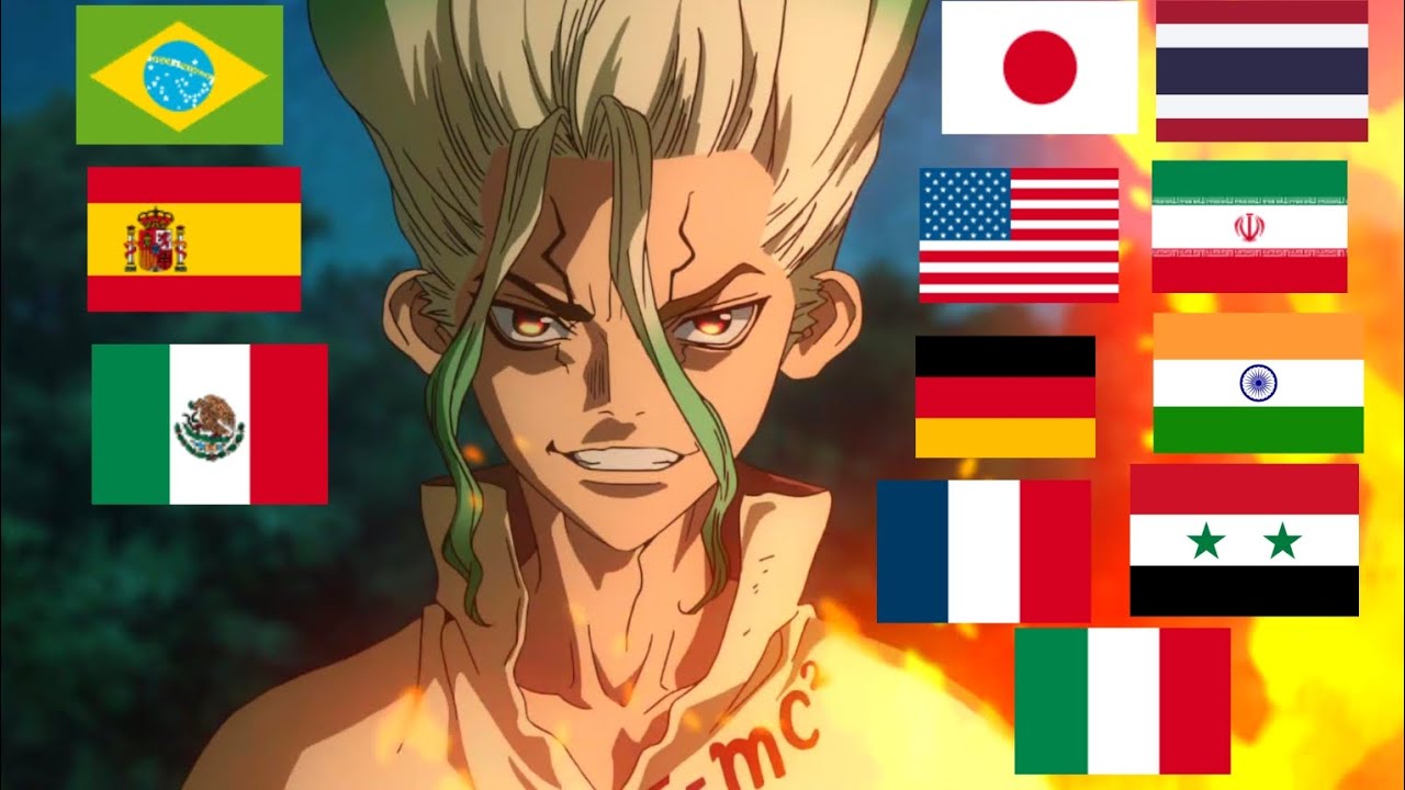 La voz de Senku en diferentes doblajes - YouTube