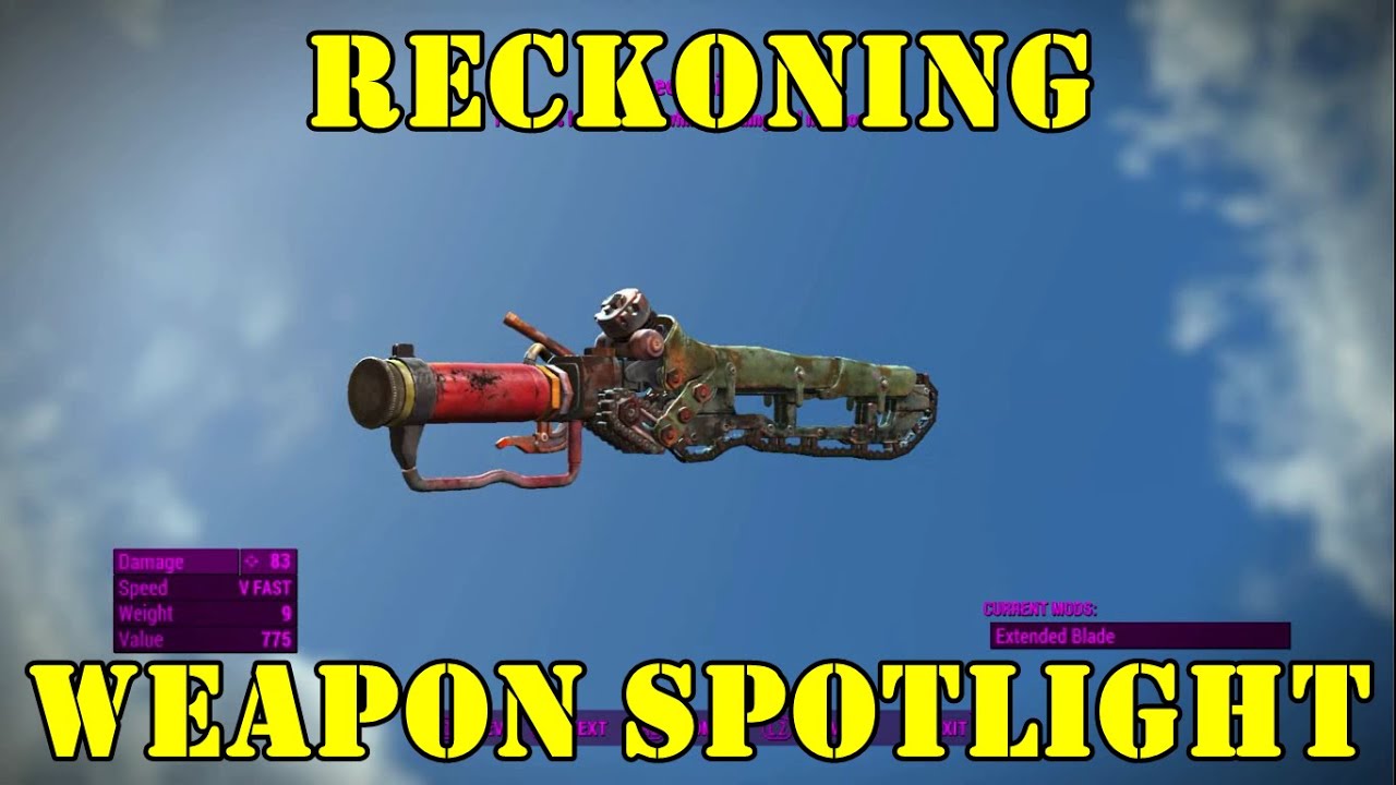 Fallout 4: Weapon Spotlights: Reckoning - YouTube