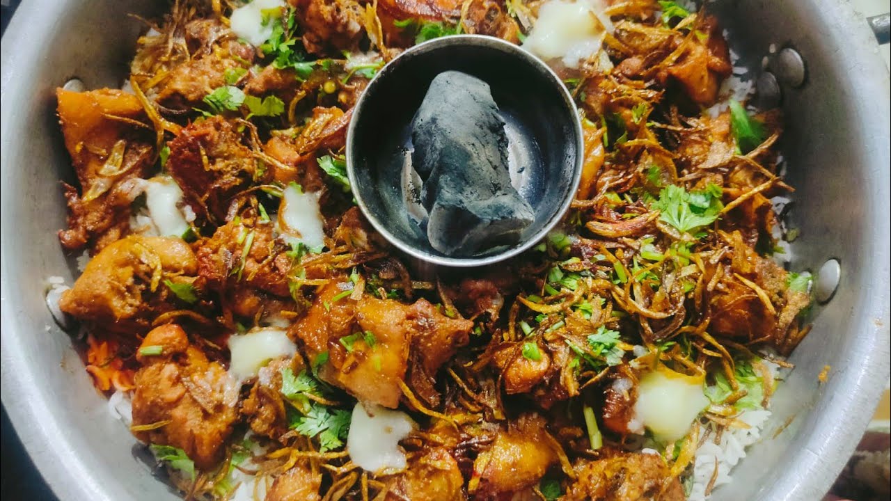 Smokey Chicken Roasted Biryani|First Time YouTube Pe Delicious Chicken ...