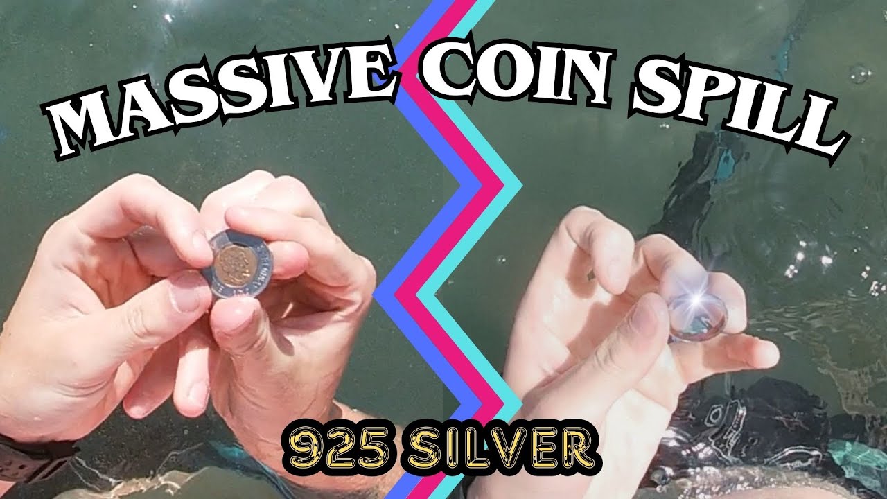 Massive Coin Spill and Silver on a Busy Beach!! - YouTube