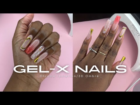 Watch Me Do My Nails: Chrome Isolation/3D Ombré | Gel-X Nails - YouTube