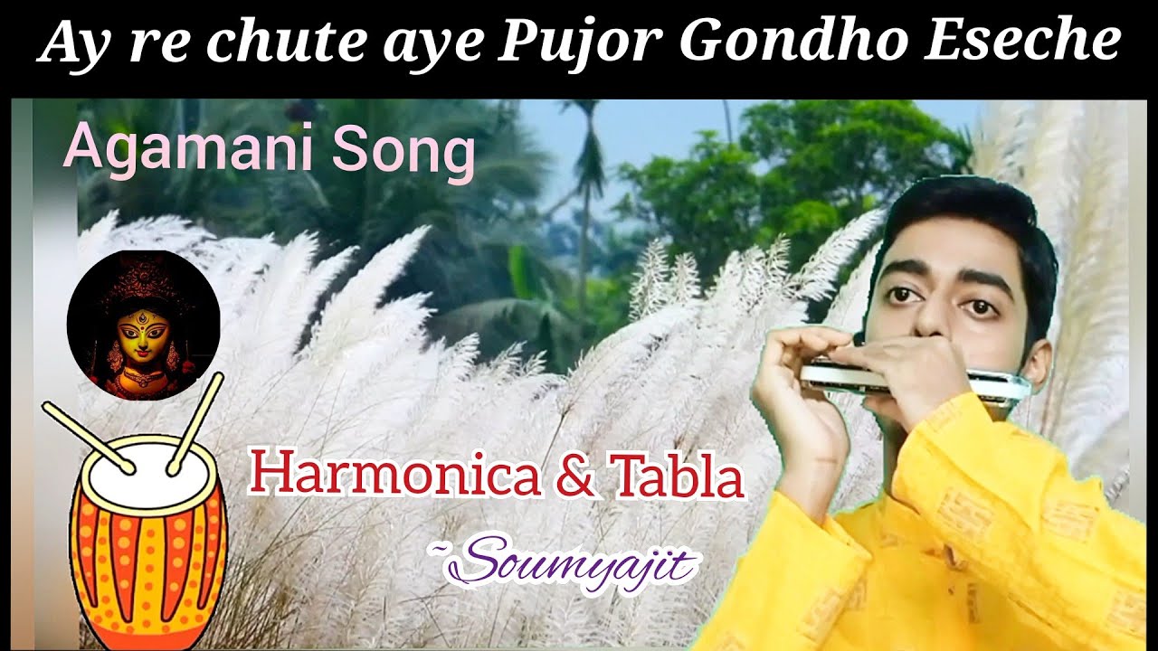 Ay Re Chhute aye in mouth organ & tabla| Kash Ful Status| Agamani Song ...