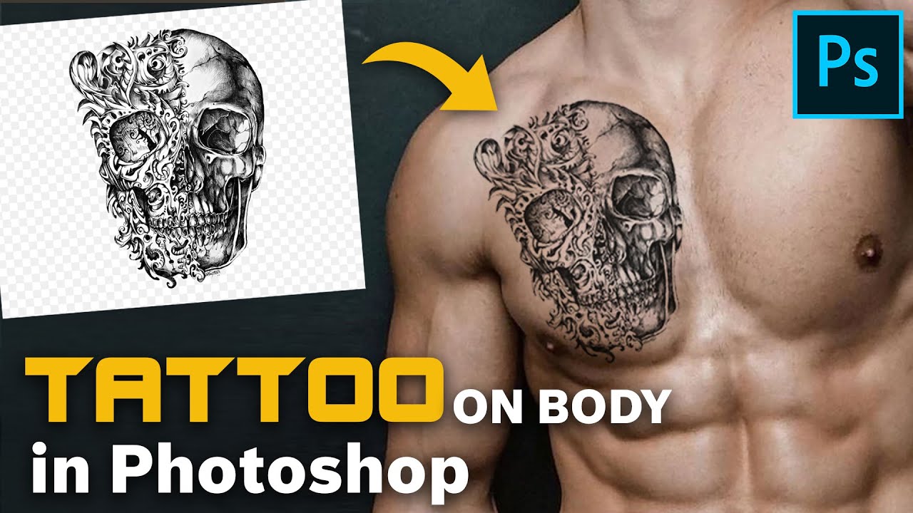 How To Add Tattoo on Body in Photoshop | Tutorial In English/Hindi ...
