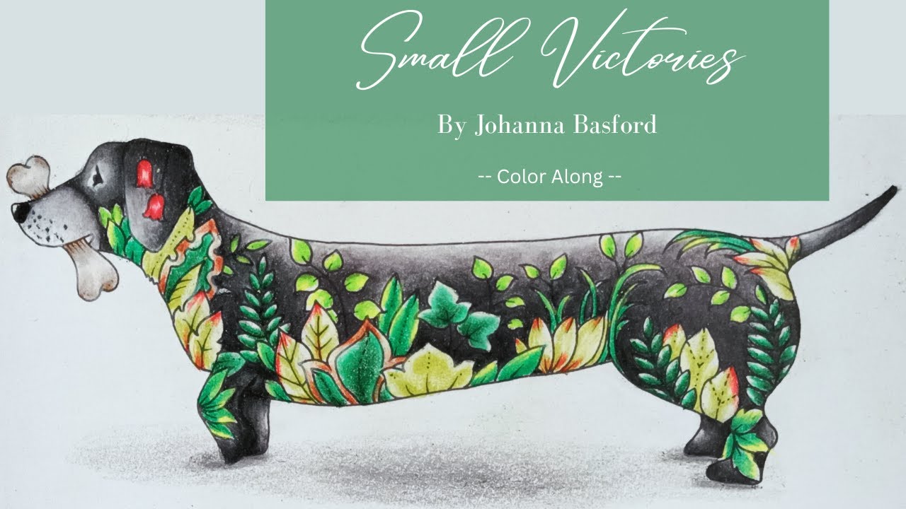 Wiener Dog 3 - Color Along - Prismacolor Pencils - Small Victories by ...