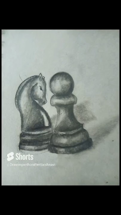 how to draw chess pieces | #drawingstepbystep #sketch #realasticsketch ...