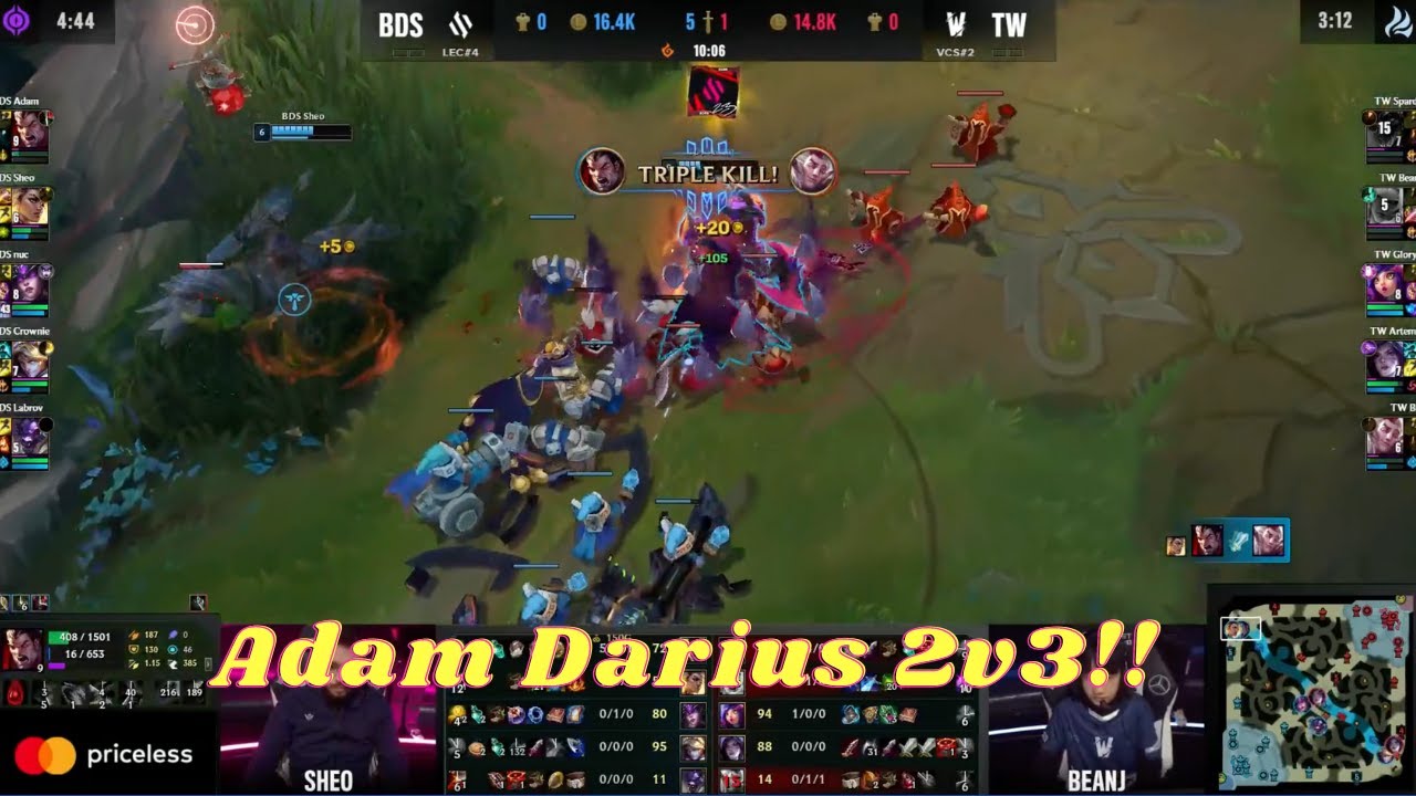 BDS Adam Darius is unstoppable!! | #worlds2023 play-ins stage - YouTube