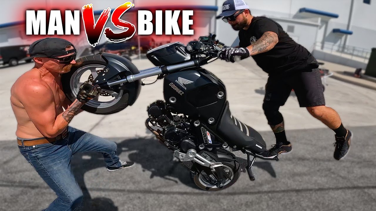 Can He Stop a Motorcycle With His Bare Hands? - YouTube