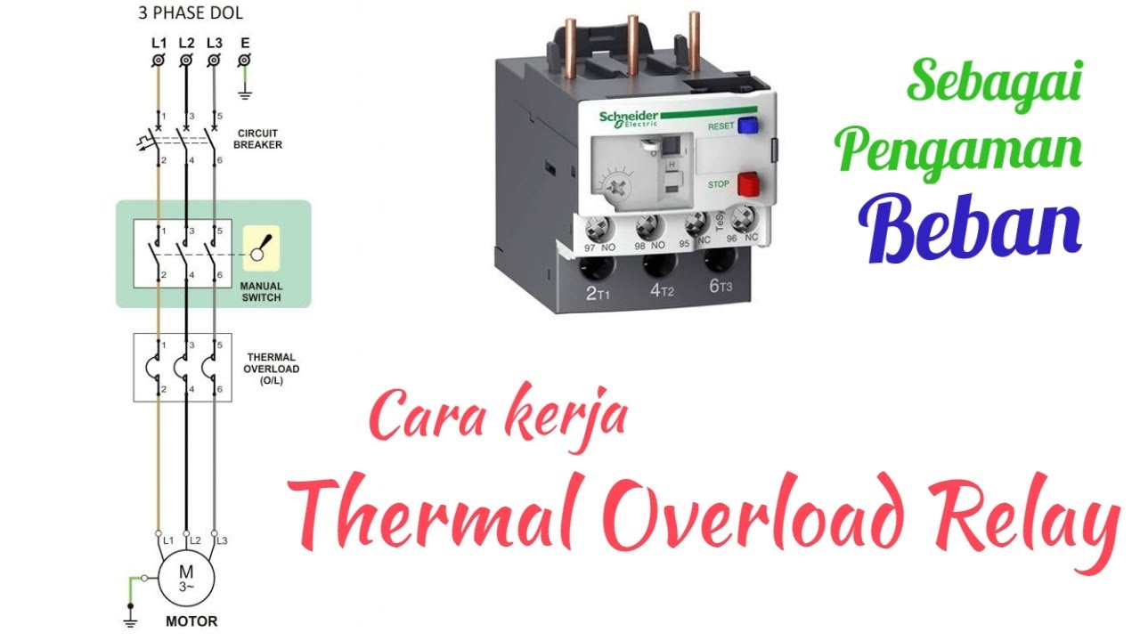 Cara kerja dan setting thermal overload relay (TOR) - YouTube