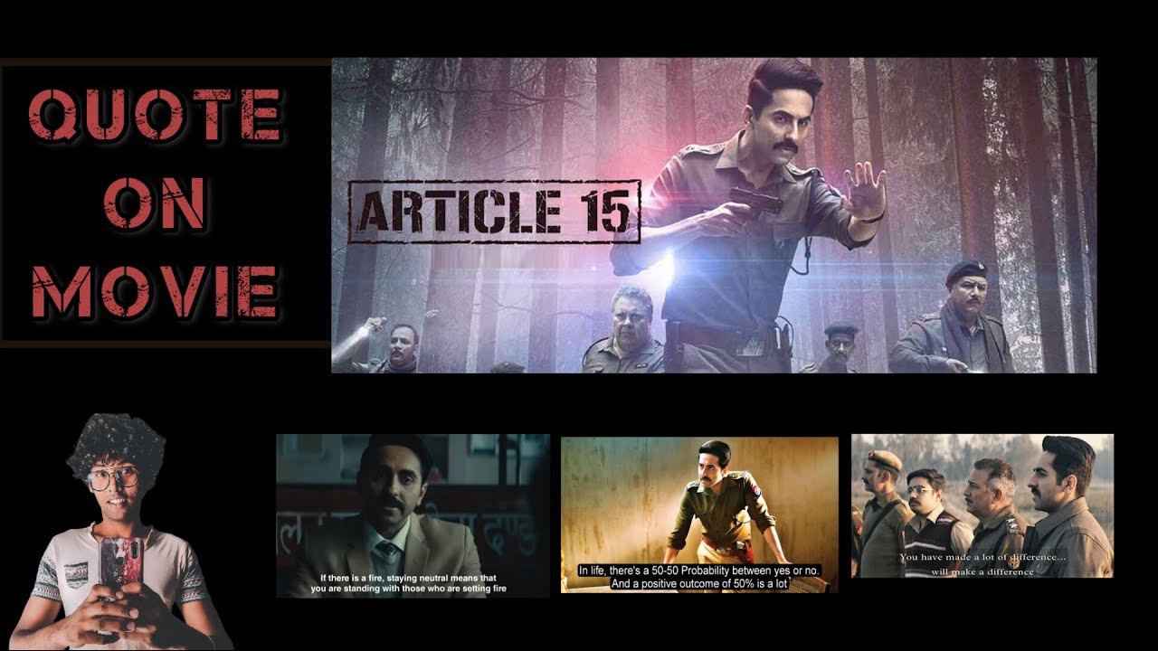 Quote from the movie Article 15 | Movie Explained in Tamil | Crime ...