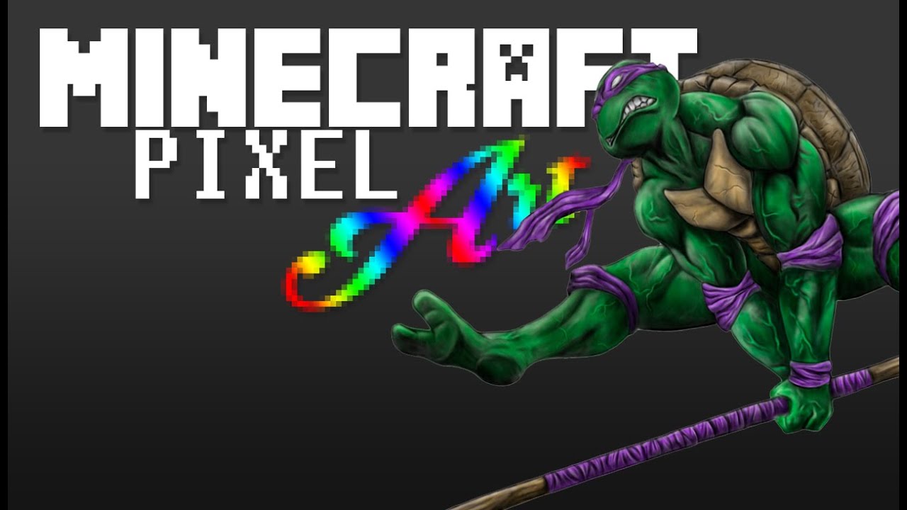 Donatello TMNT - Minecraft Pixel Art - YouTube