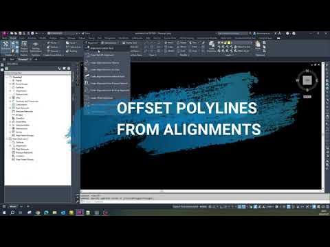 Offset Polylines From Civil 3D Alignment - YouTube