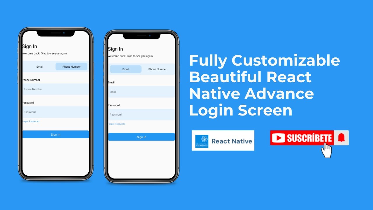 Customizable React Native Advance Login Screen Ui Tab Section In Login Screen Download Free 5710