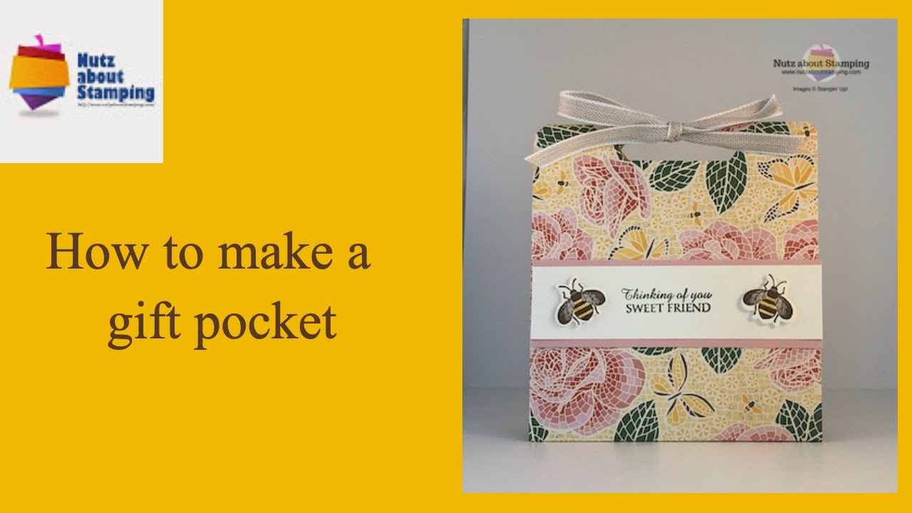 How to Make a Honey Bee Gift Pocket - YouTube