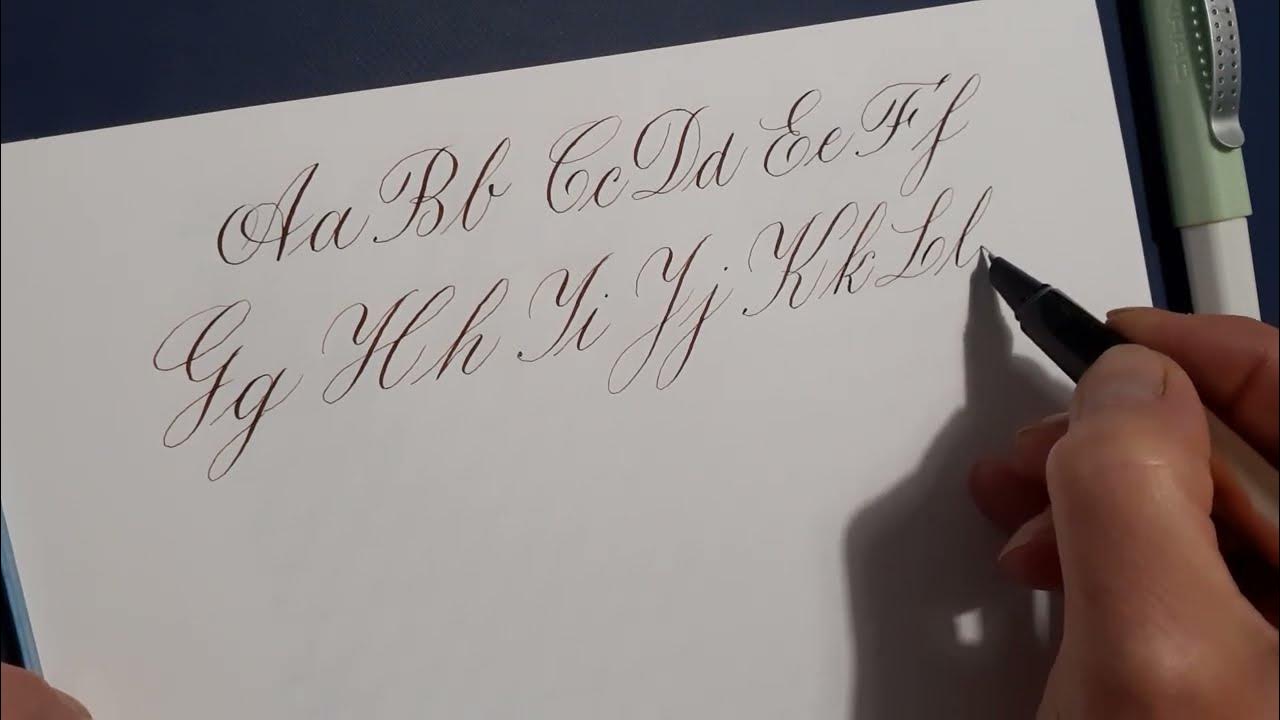 Calligraphy. Copperplate alphabet - YouTube