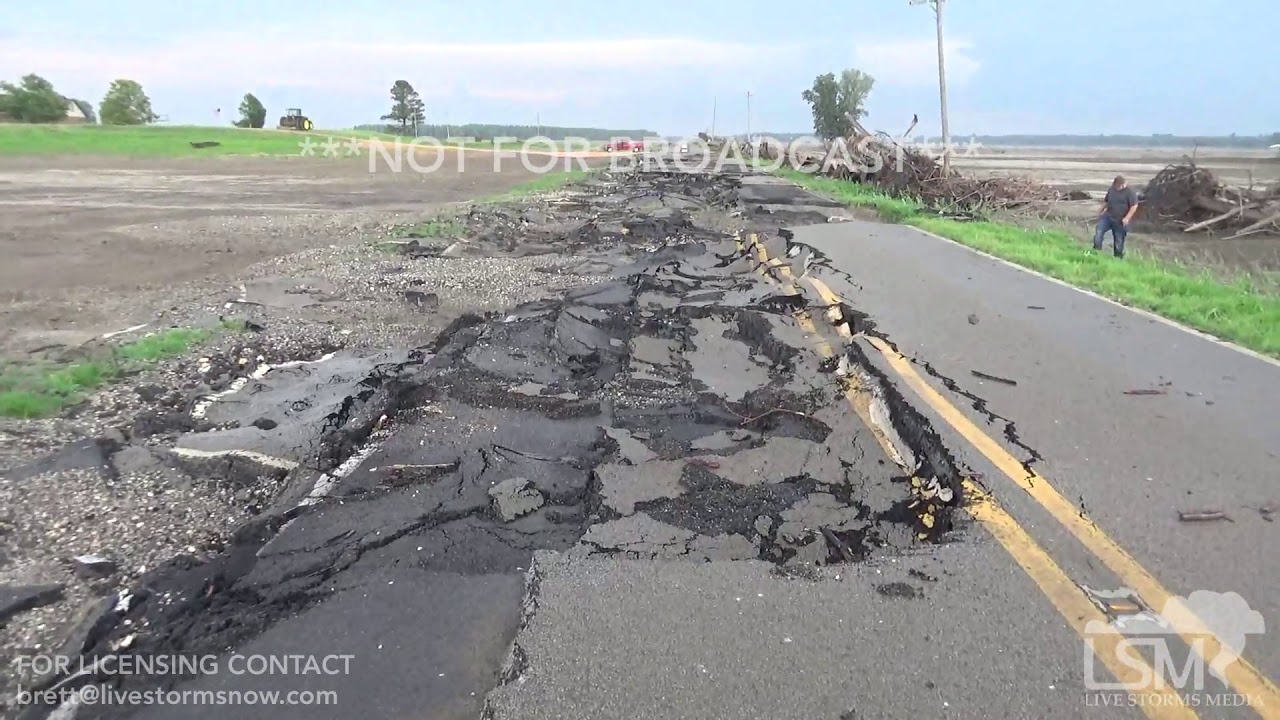 8-18-2019 Miller City Illinois Road Damage Caused By The Len Small ...