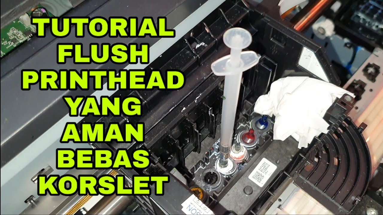 Tutorial Flush Bilas Printhead Yang Aman Bebas Korslet di Printer DTG Epson - YouTube