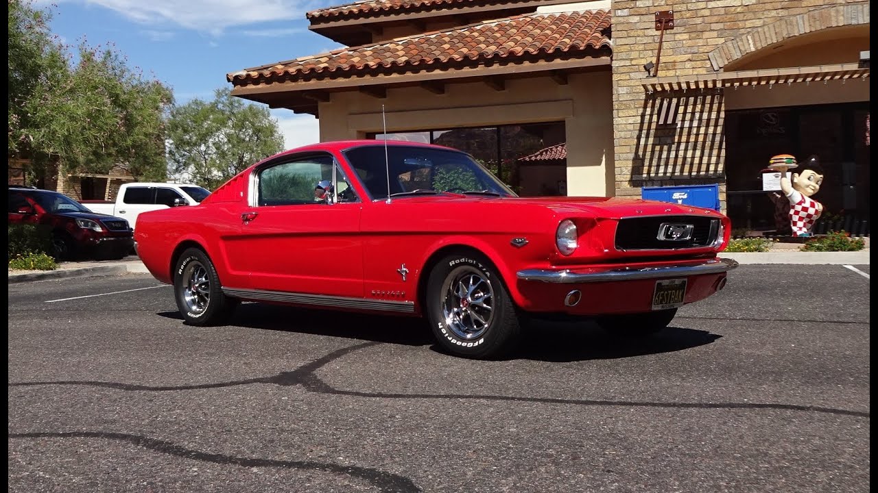 1966 Ford Mustang Fastback in Red & 289 High Performance Sound on My ...