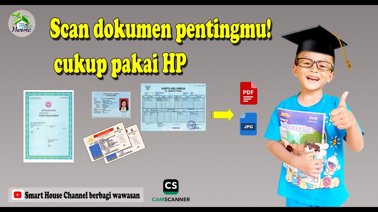 Scan Dokumen penting hanya pakai HP - YouTube