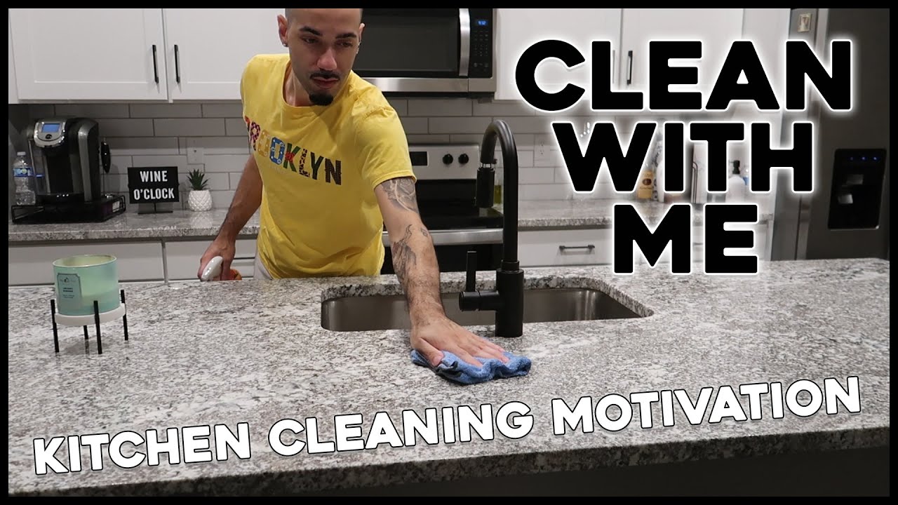 CLEAN KITCHEN WITH ME AFTER DINNER | CLEANING MOTIVATION - YouTube