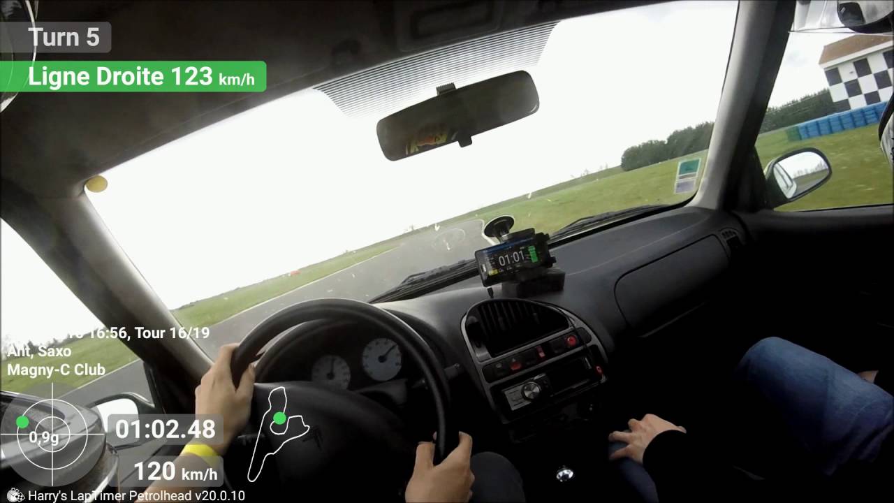 Saxo VTS 8s à Magny-Cours Club, Harry's LapTimer - YouTube