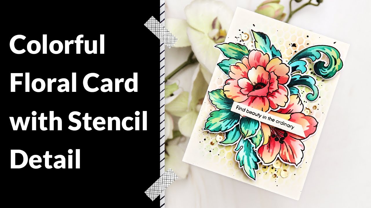A Colorful Floral Card - YouTube
