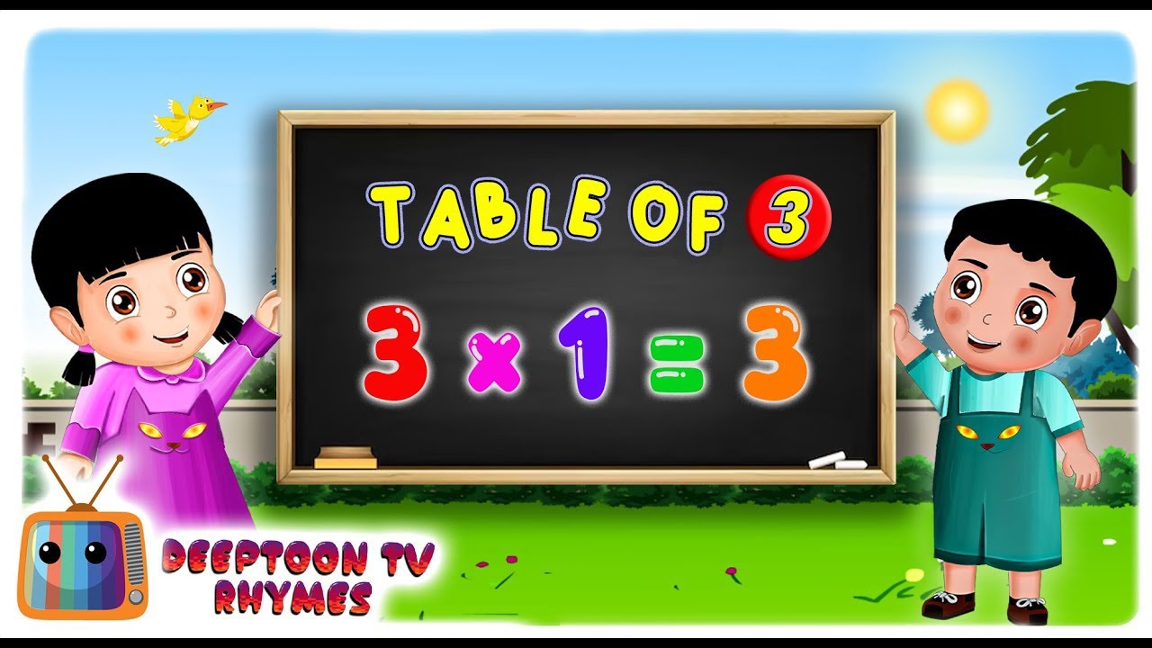 3 का पहाड़ा | 3 KA TABLE | MULTIPLICATION | MATHS TABLE | TABLE RHYMES ...