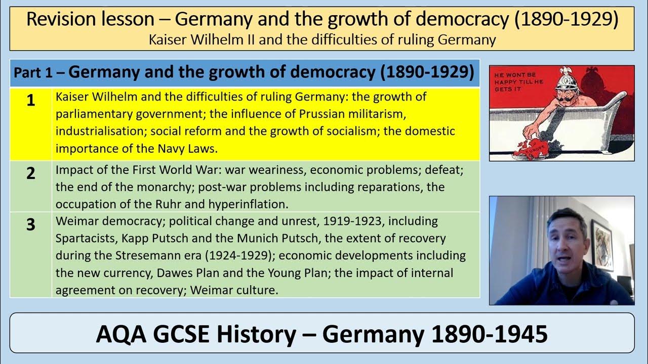 AQA GCSE History Germany 1890-1945: Topic 1 - Kaiser Wilhelm II - 1890 ...