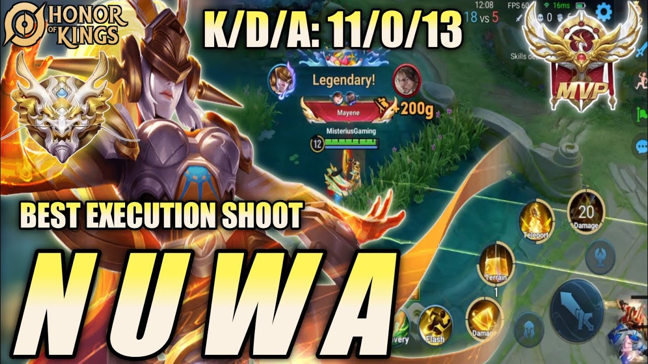 NUWA Mid Lane BEST EXECUTION SHOOT ! Honor of Kings (HOK) best build ...