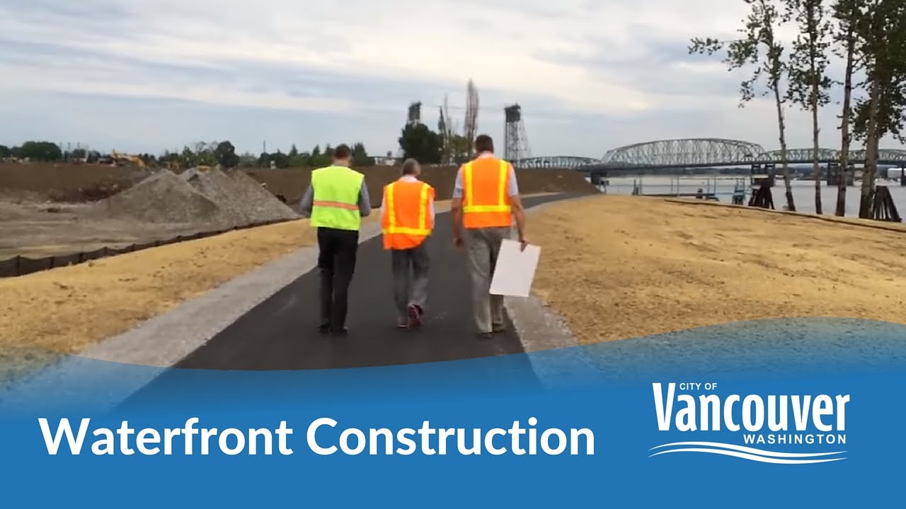 Spring construction on the waterfront - YouTube